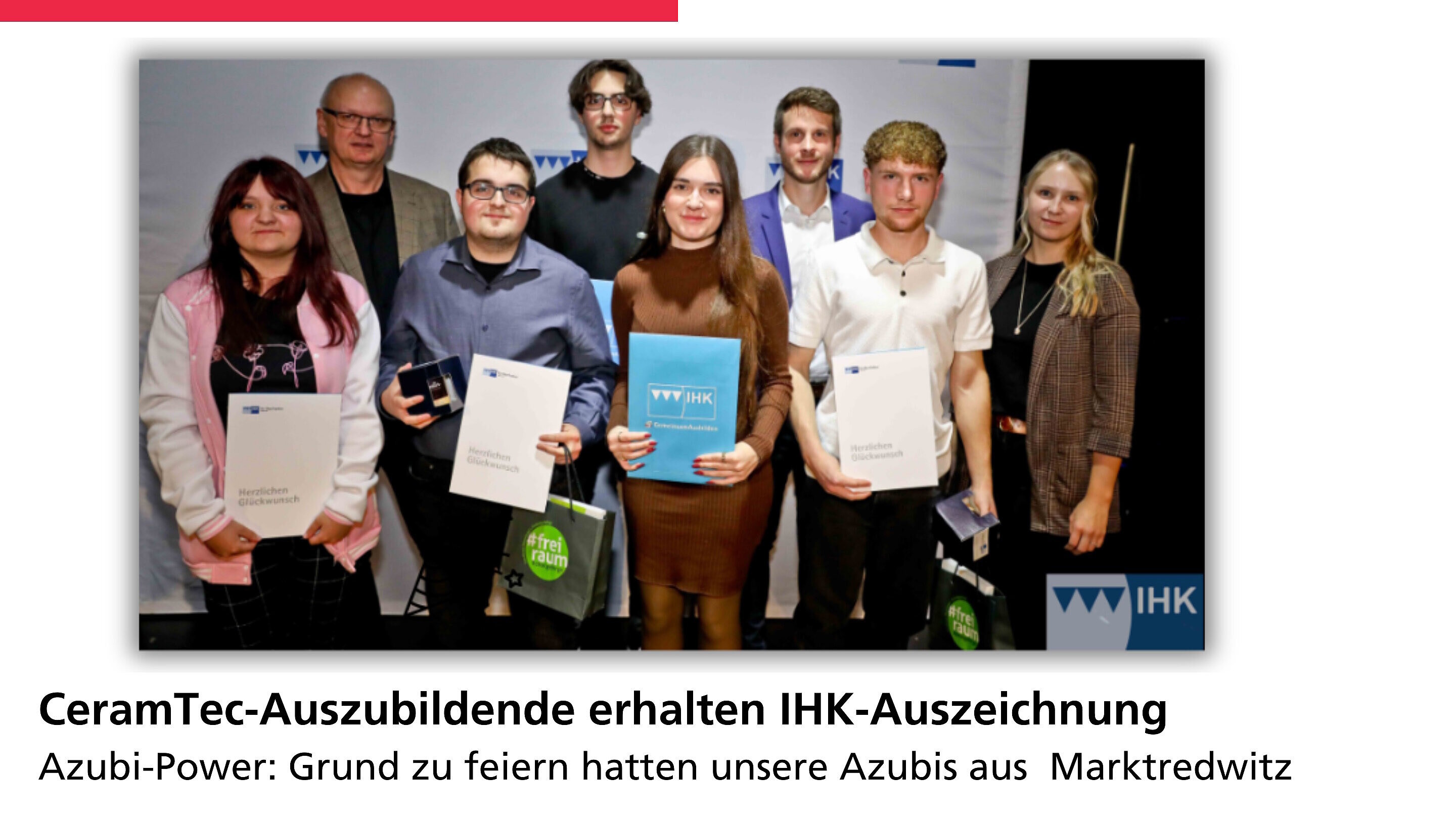 IHK-Auszeichnung für CeramTec-Auszubildende aus Marktredwitz